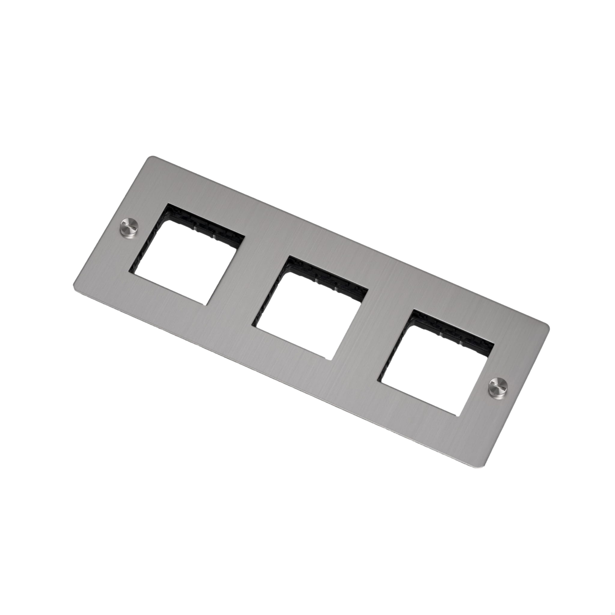 Ramka 3G Wall Plate Stalowa Standard Europejski - Skandynawskie Uchwyty