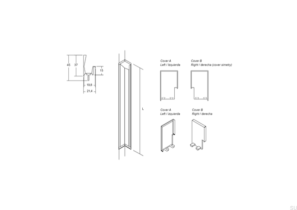 Profil maskujący HEXXA-A Metalowy Czarny Mat - Skandynawskie Uchwyty